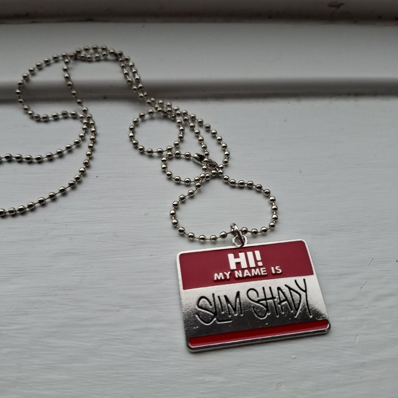 Classic and timeless 🔥 slim shady name badge chain... - Depop