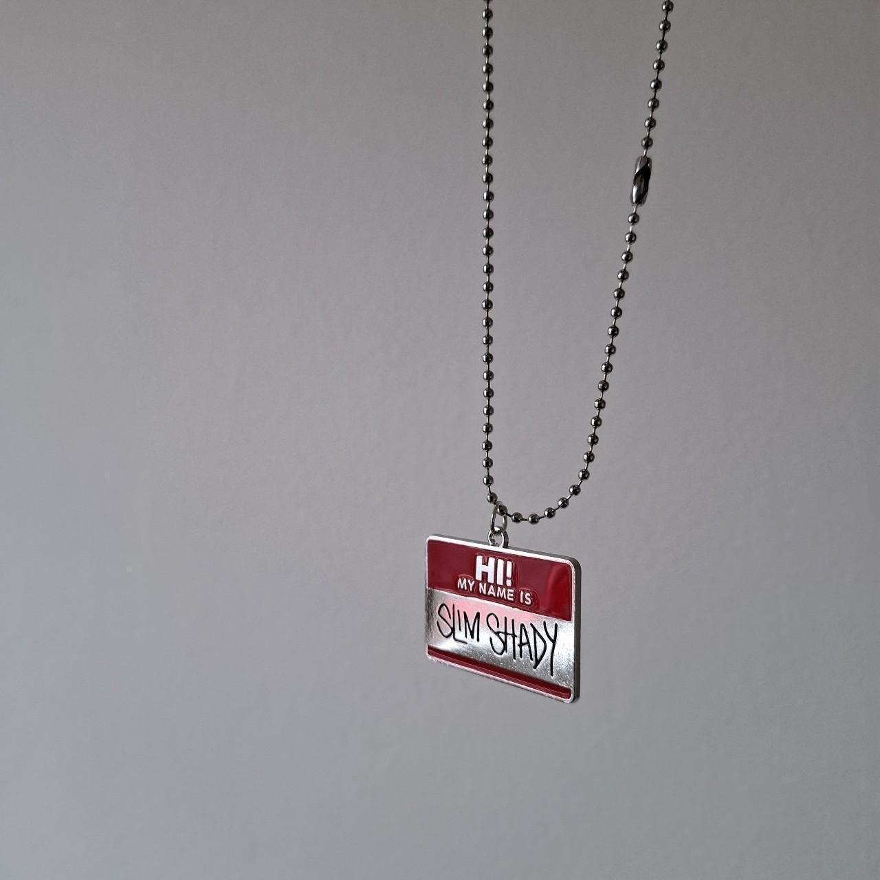 Classic and timeless 🔥 slim shady name badge chain... - Depop