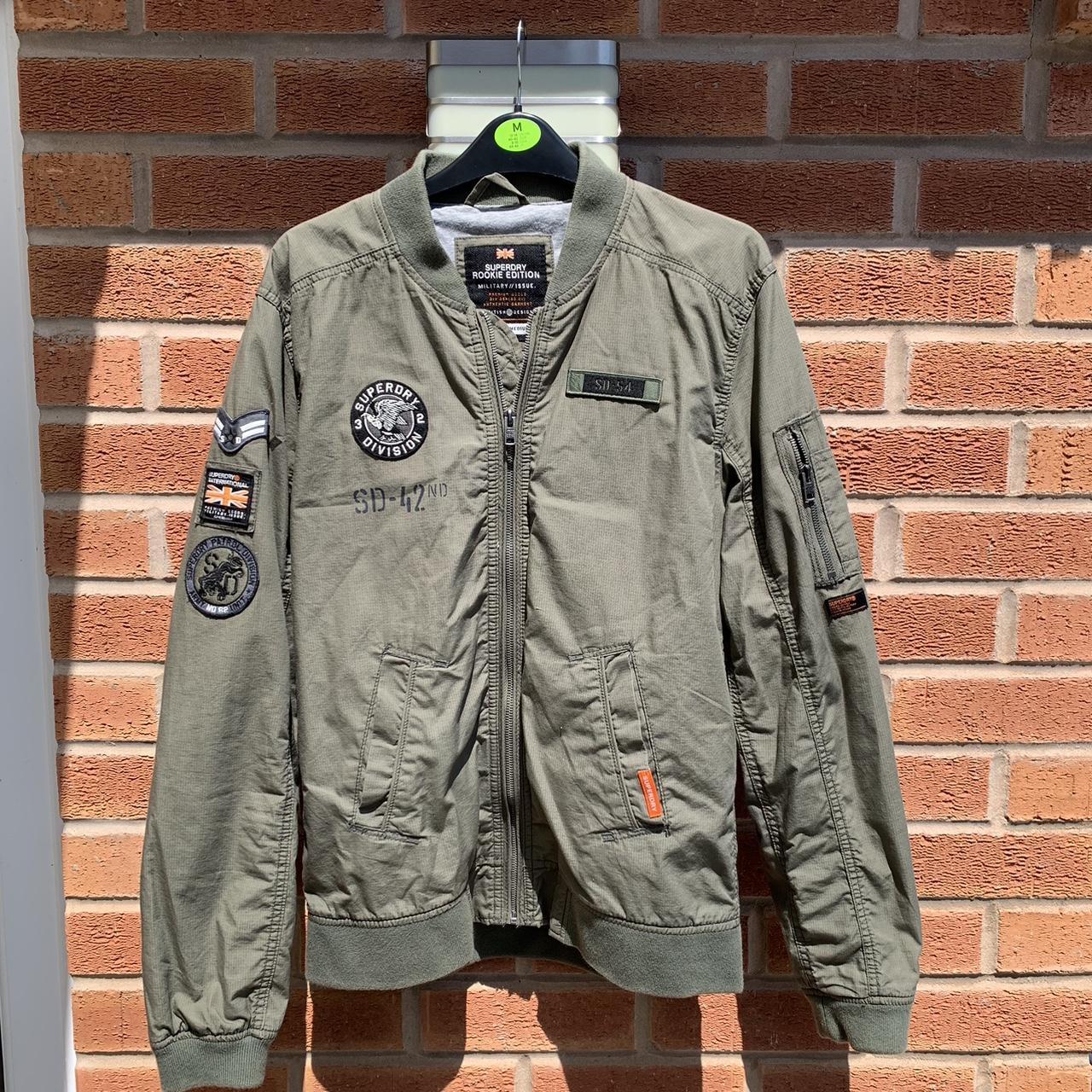 Superdry bomber army jacket Size M Excellent... - Depop