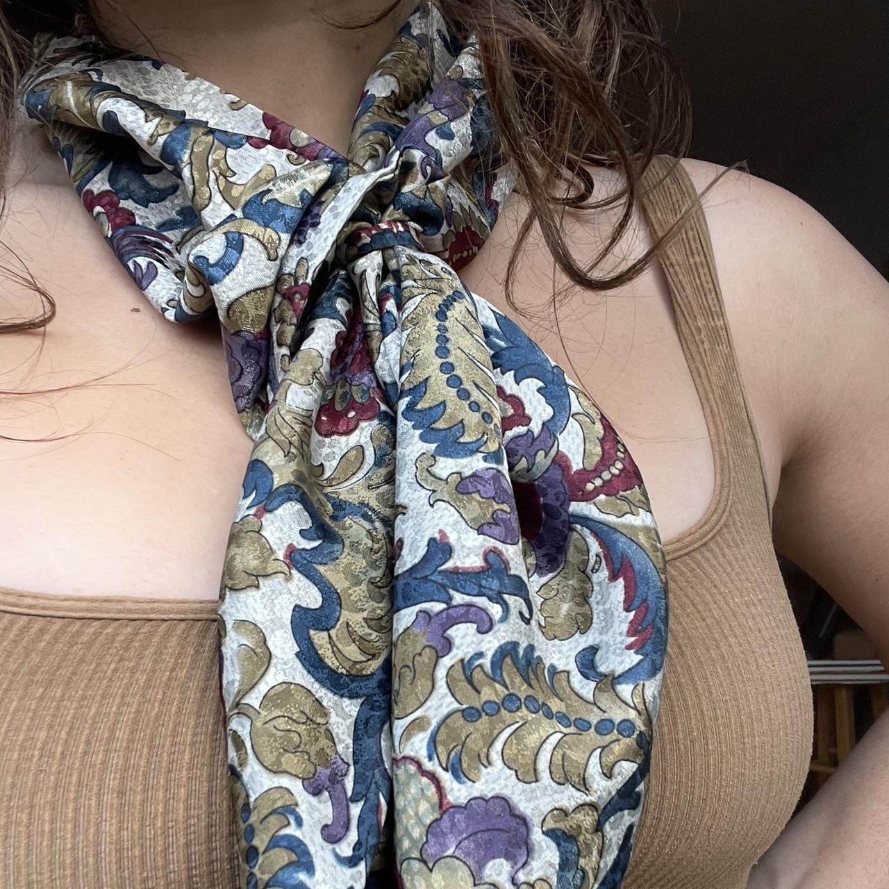 Silk western scarf #westernwear #silkscarf #cowgirl - Depop