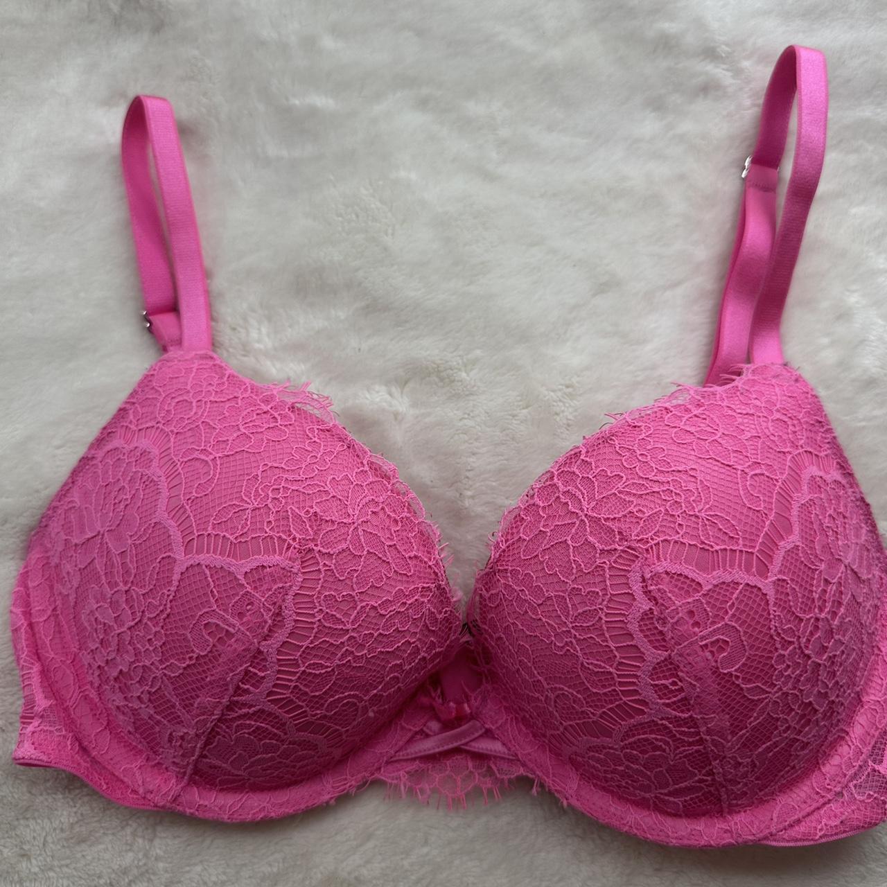 Hot pink Victoria's Secret push-up bra #lingerie | Depop