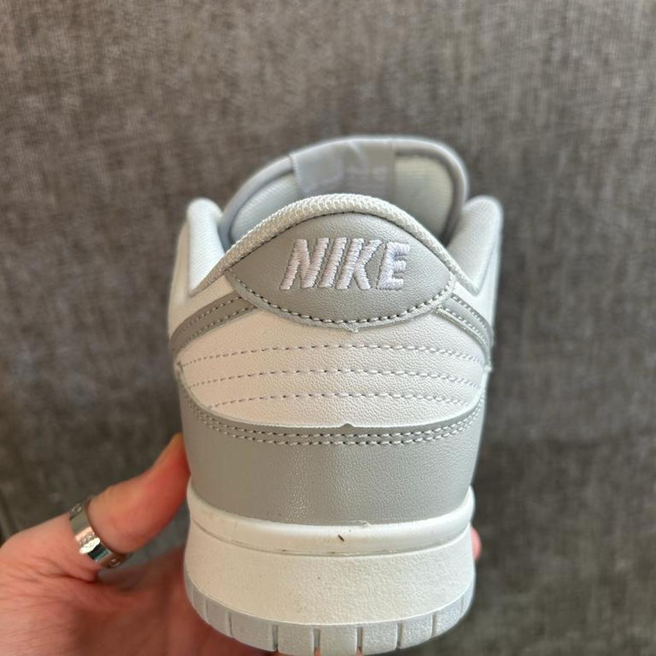 Nike grey dunks, size 6.5 Never worn - Depop