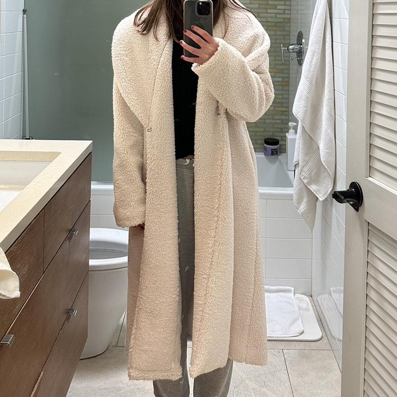 Terence long coat in borg cream Size XS, can’t fit... - Depop