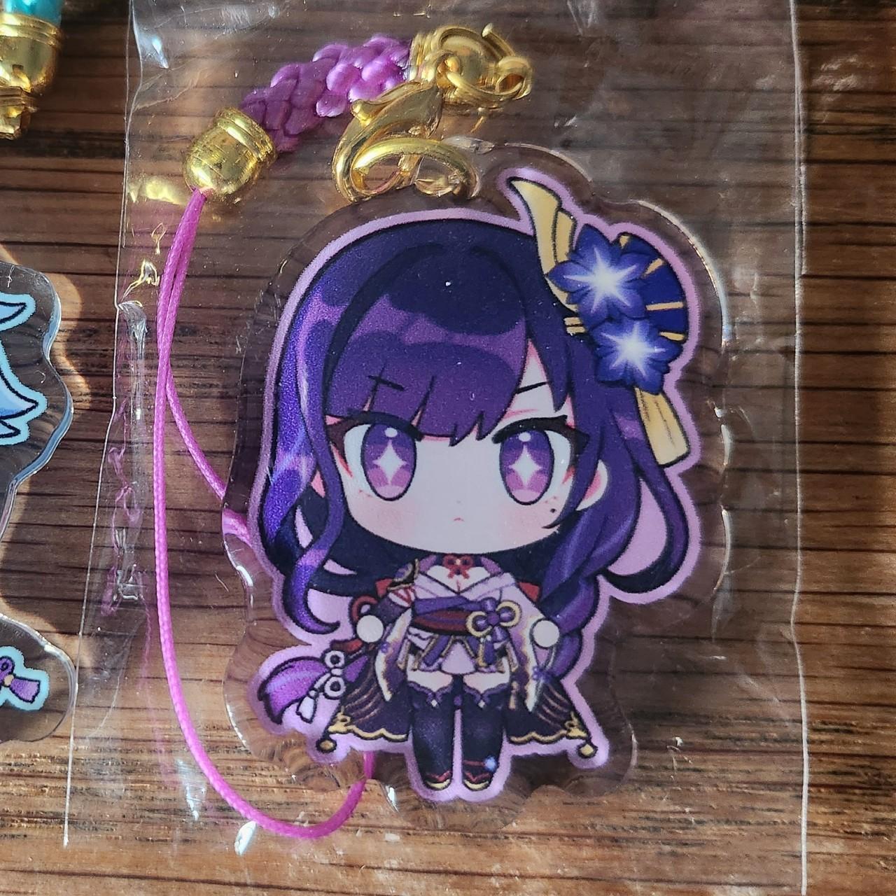 raiden shogun acrylic charm from genshin impact!... - Depop