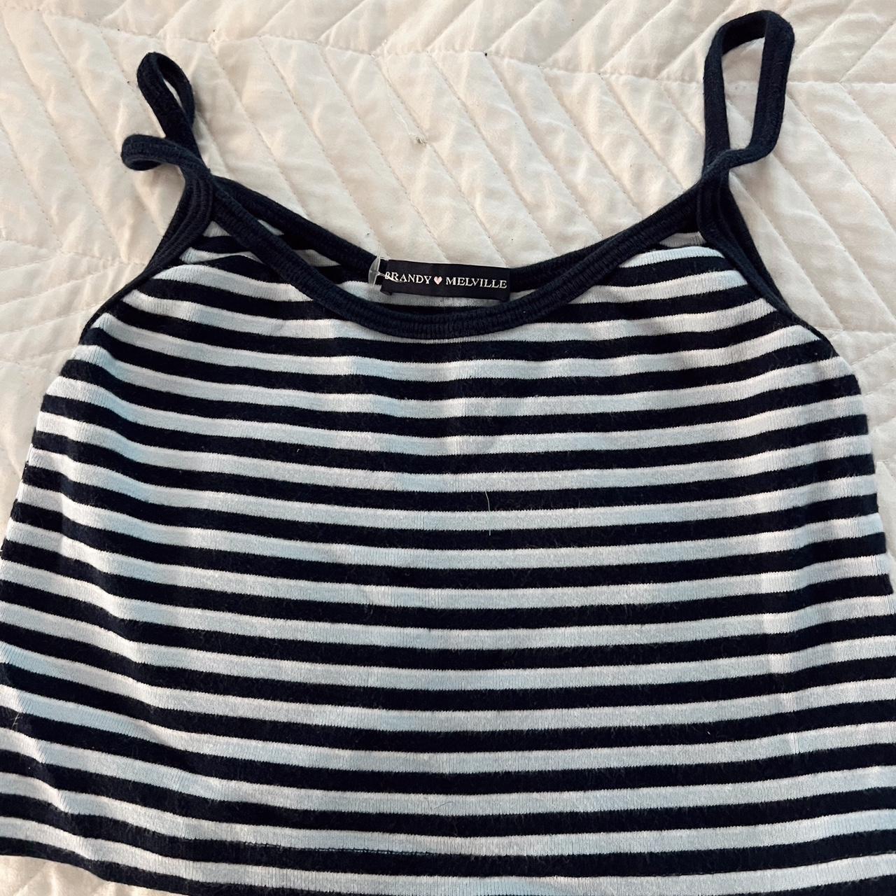 BRANDY TANK TOP striped tank from brandy... - Depop