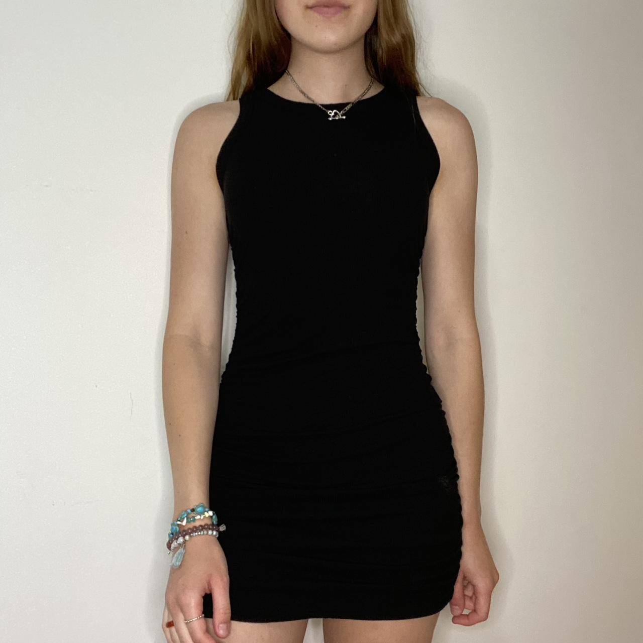 Blush Mark black ruched bodycon dress! size small.... - Depop