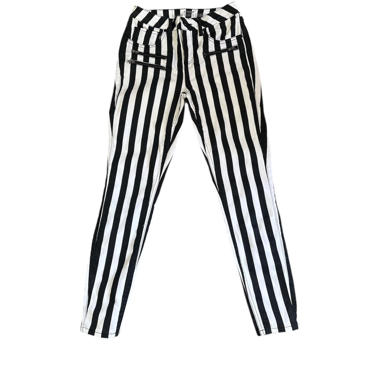 Hot Topic striped pants Size 5 never worn | Depop