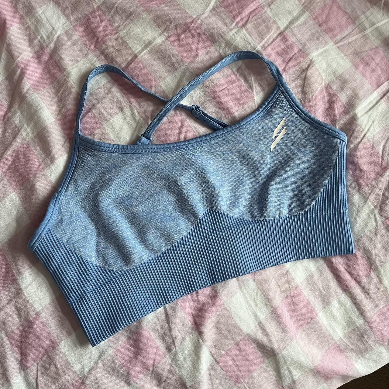 Doyoueven blue gym sports bra. Too small for me, I’m... - Depop