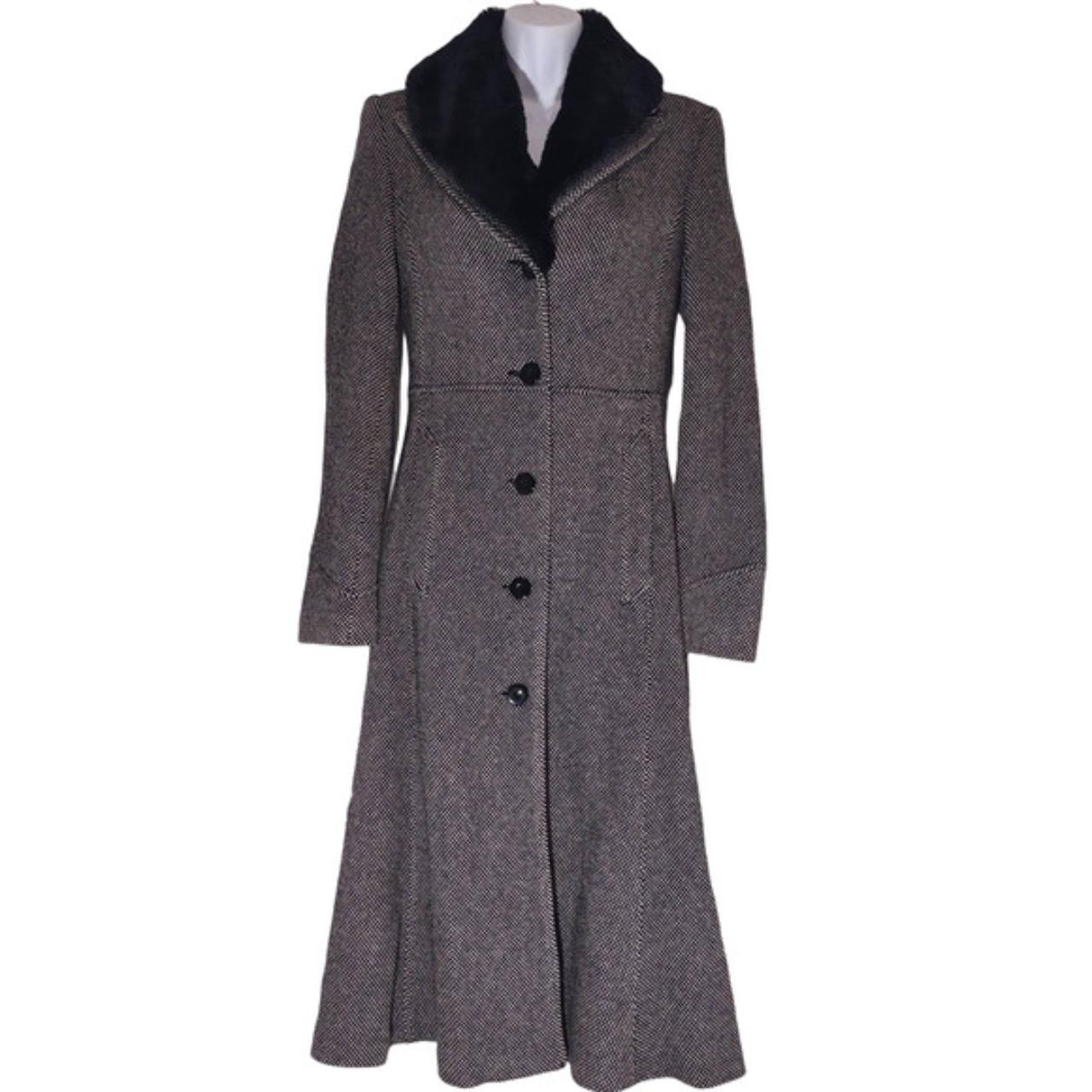 Hennes Wool Trench Coat With Removable Collar Size... - Depop