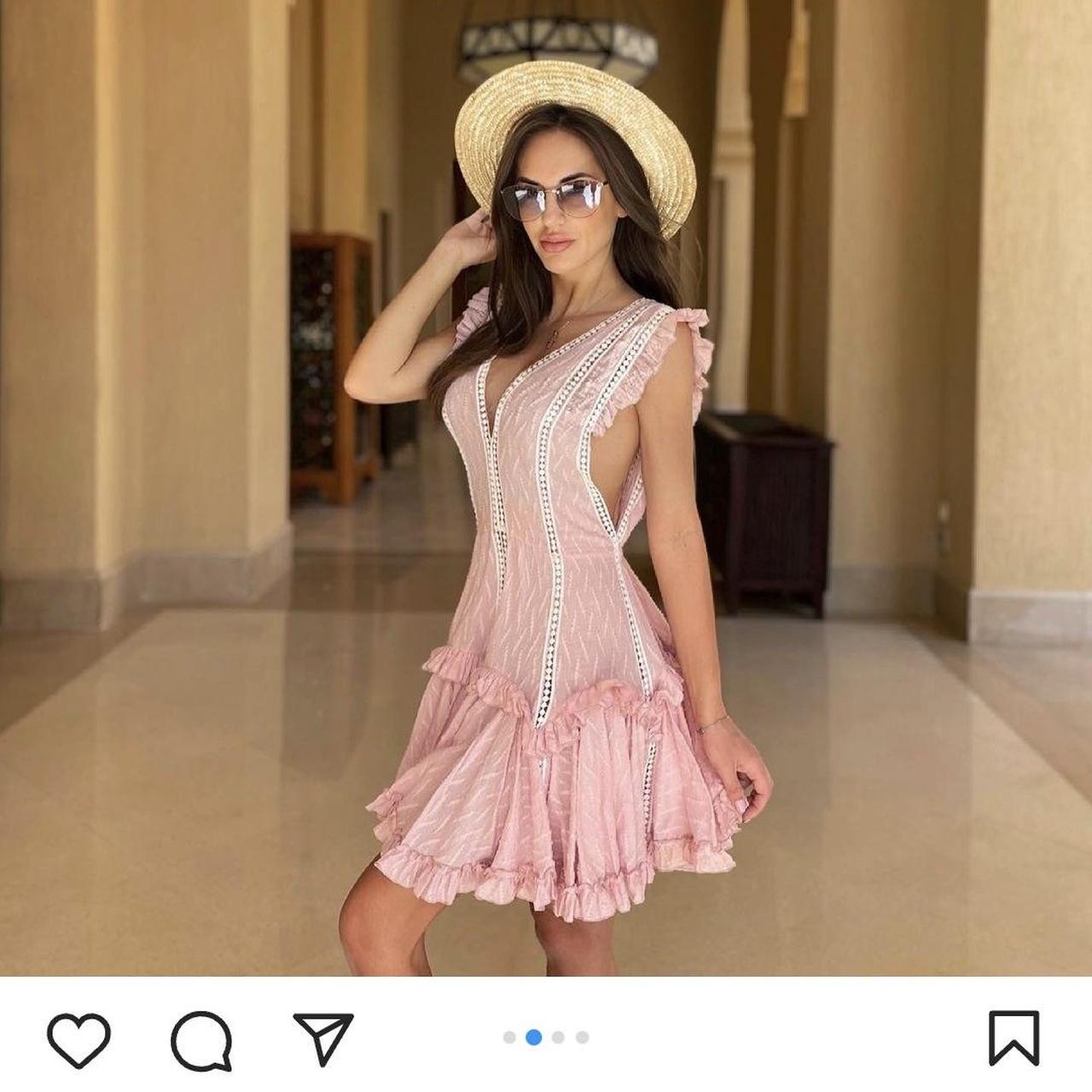 Chio Di Stafania D Pink Embroidered Crochet Trim... | Depop