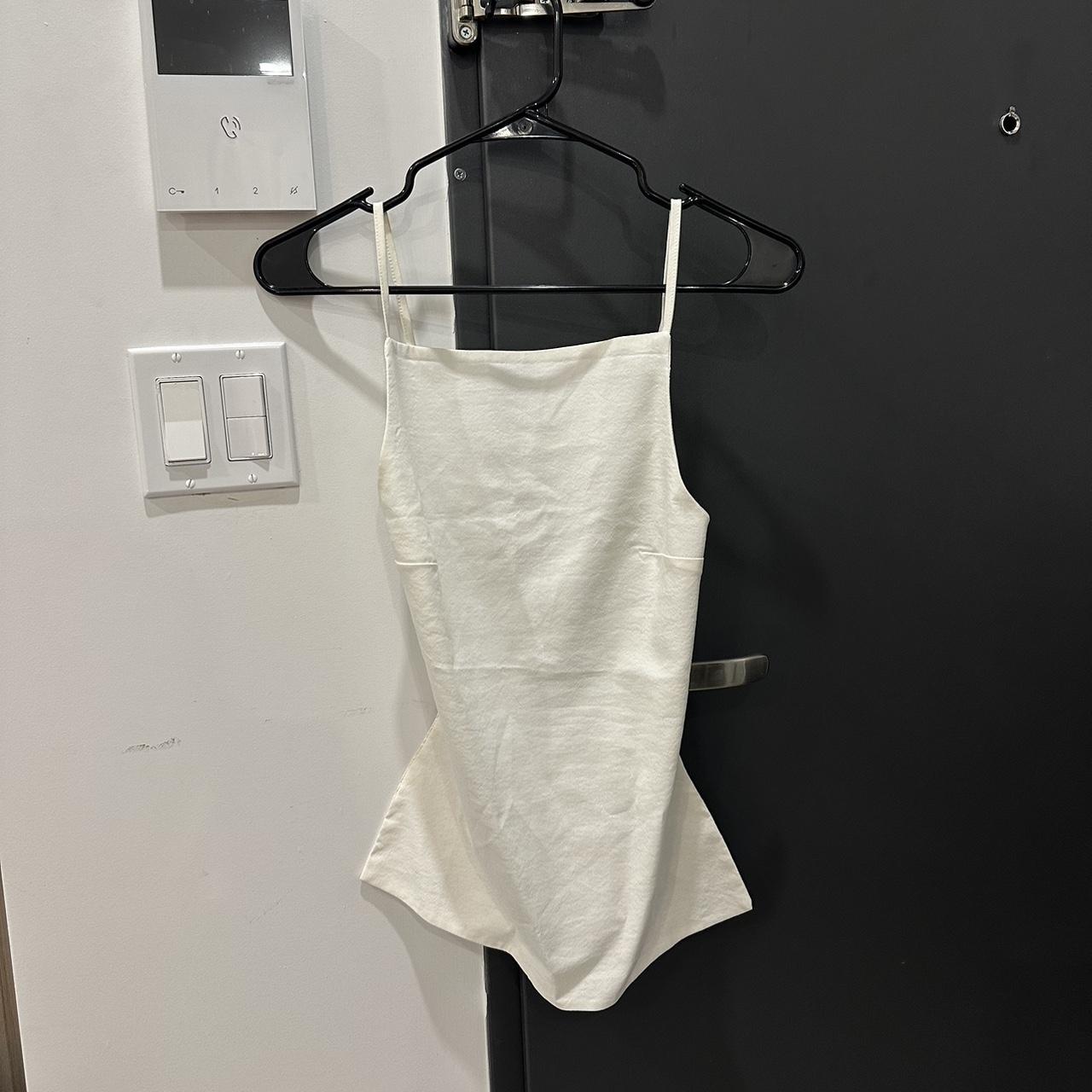Zara open-back linen blend tank - size XS only worn... - Depop