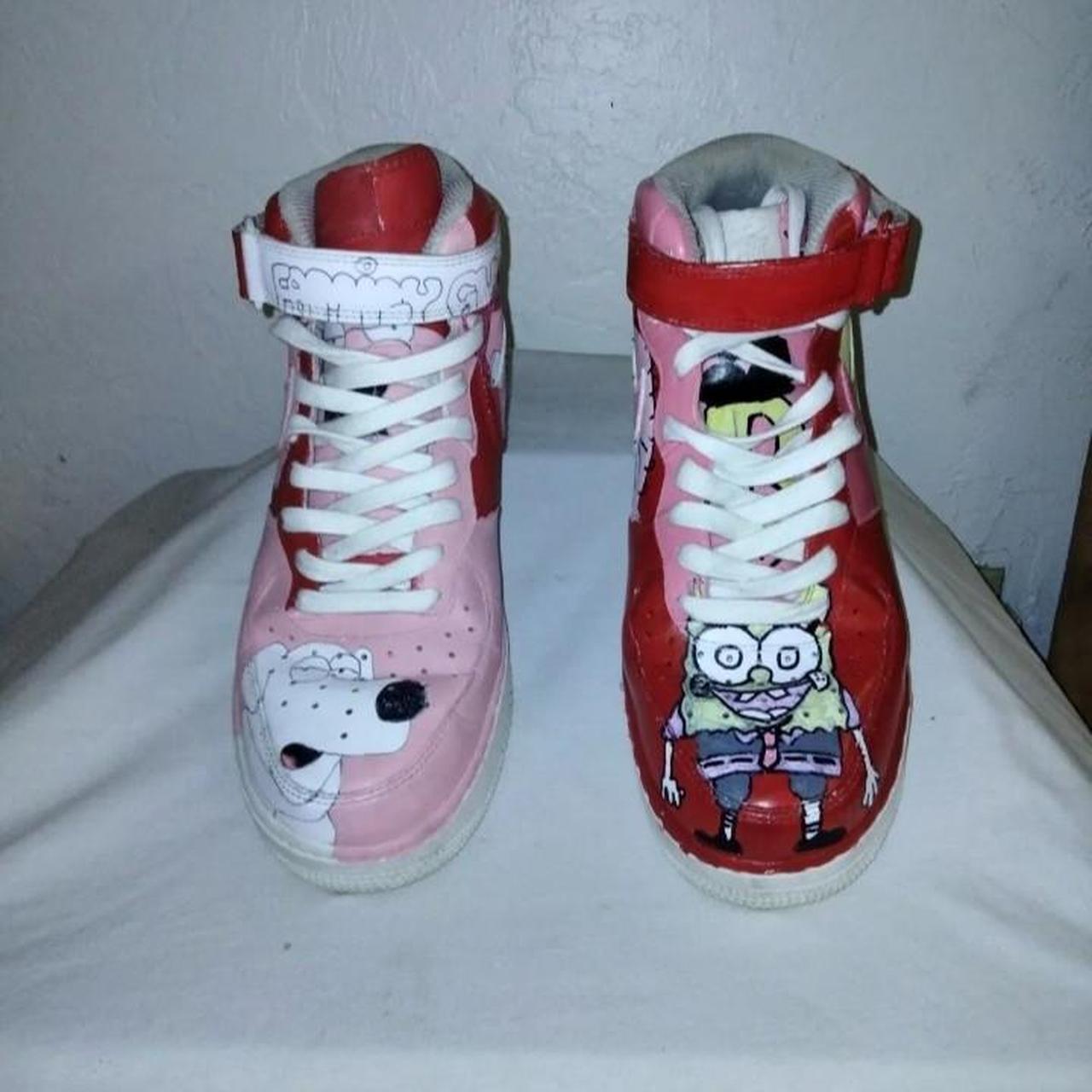 Men's Nike High Top Family Guy / Spongebob / Bart... - Depop