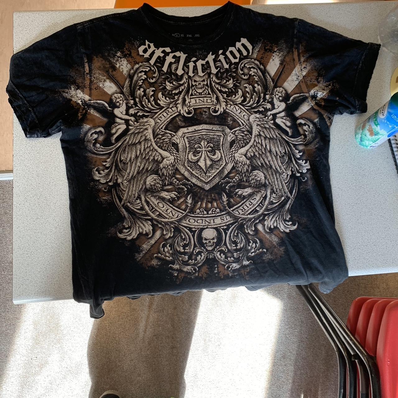 Affliction T-shirt Super nice affliction T-shirt... - Depop