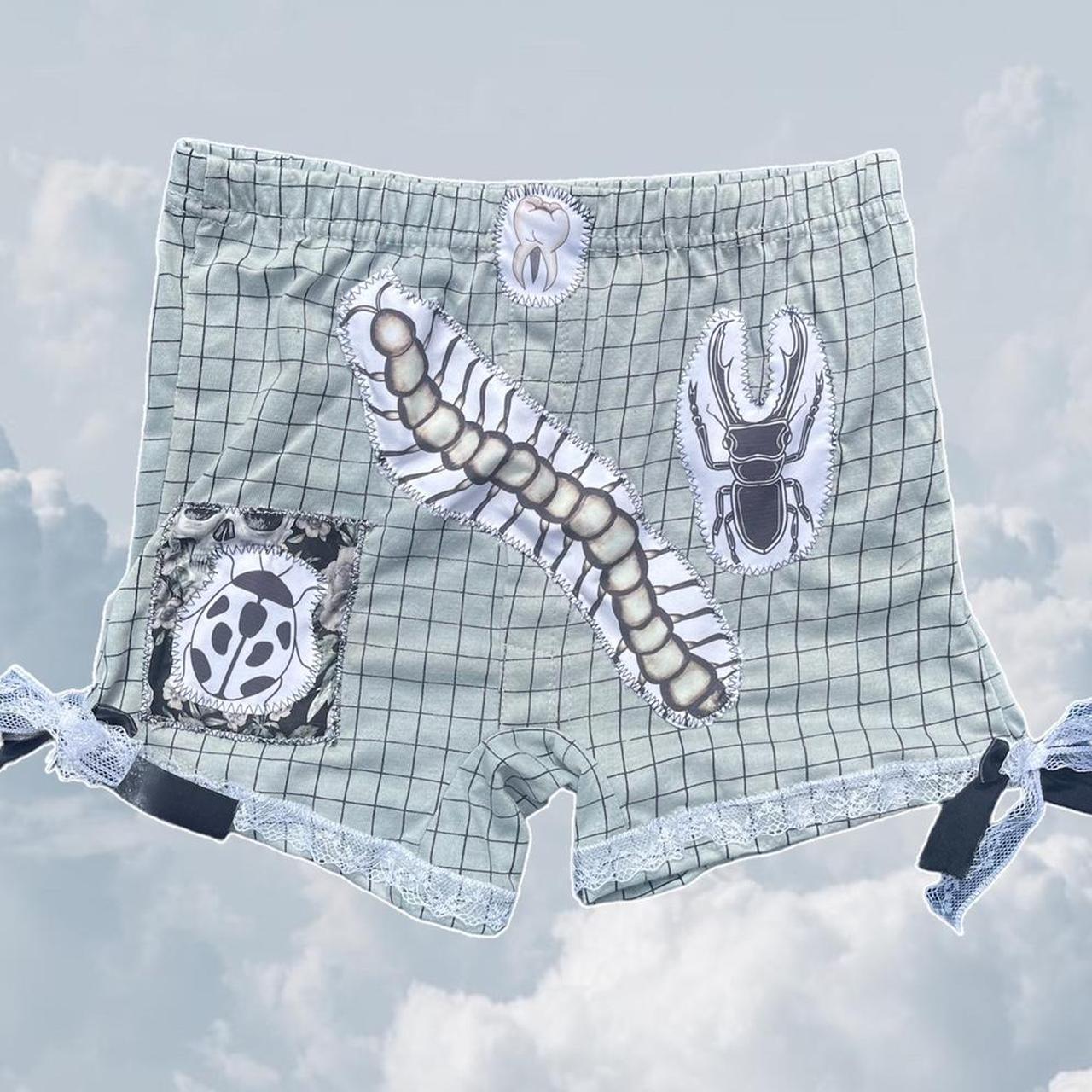 handmade bugs and bows boxer shorts size medium🧚🏻 -... - Depop