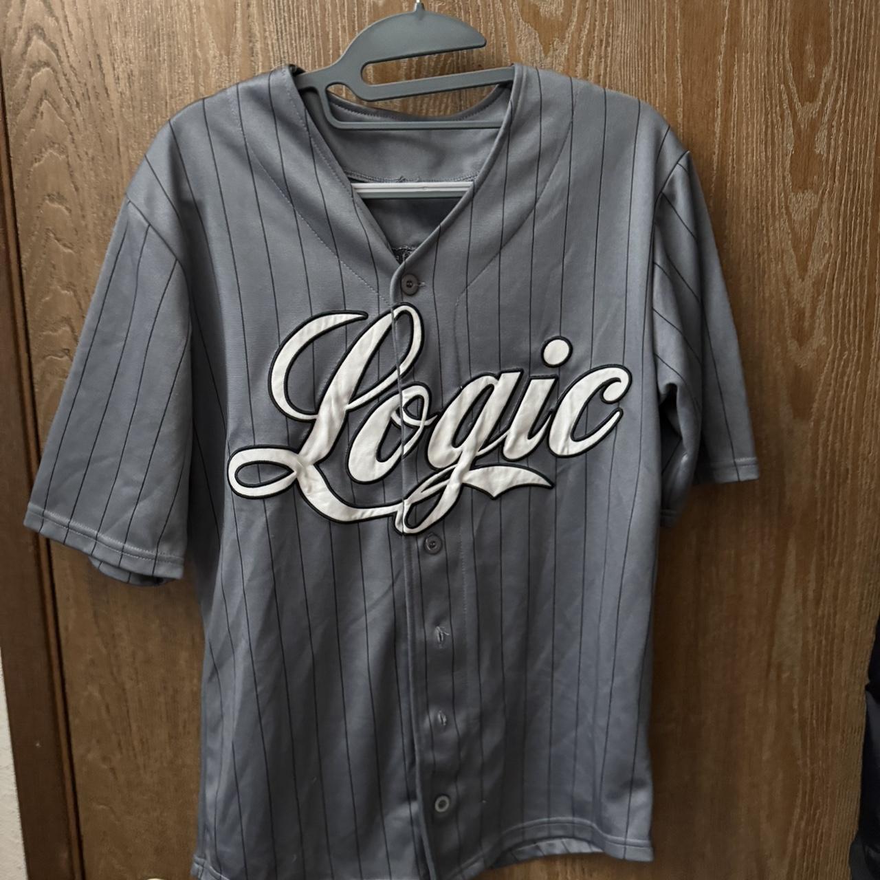 Men's Top - Blue/Grey - S – Grey Logic Rapper Basebal… - Gem