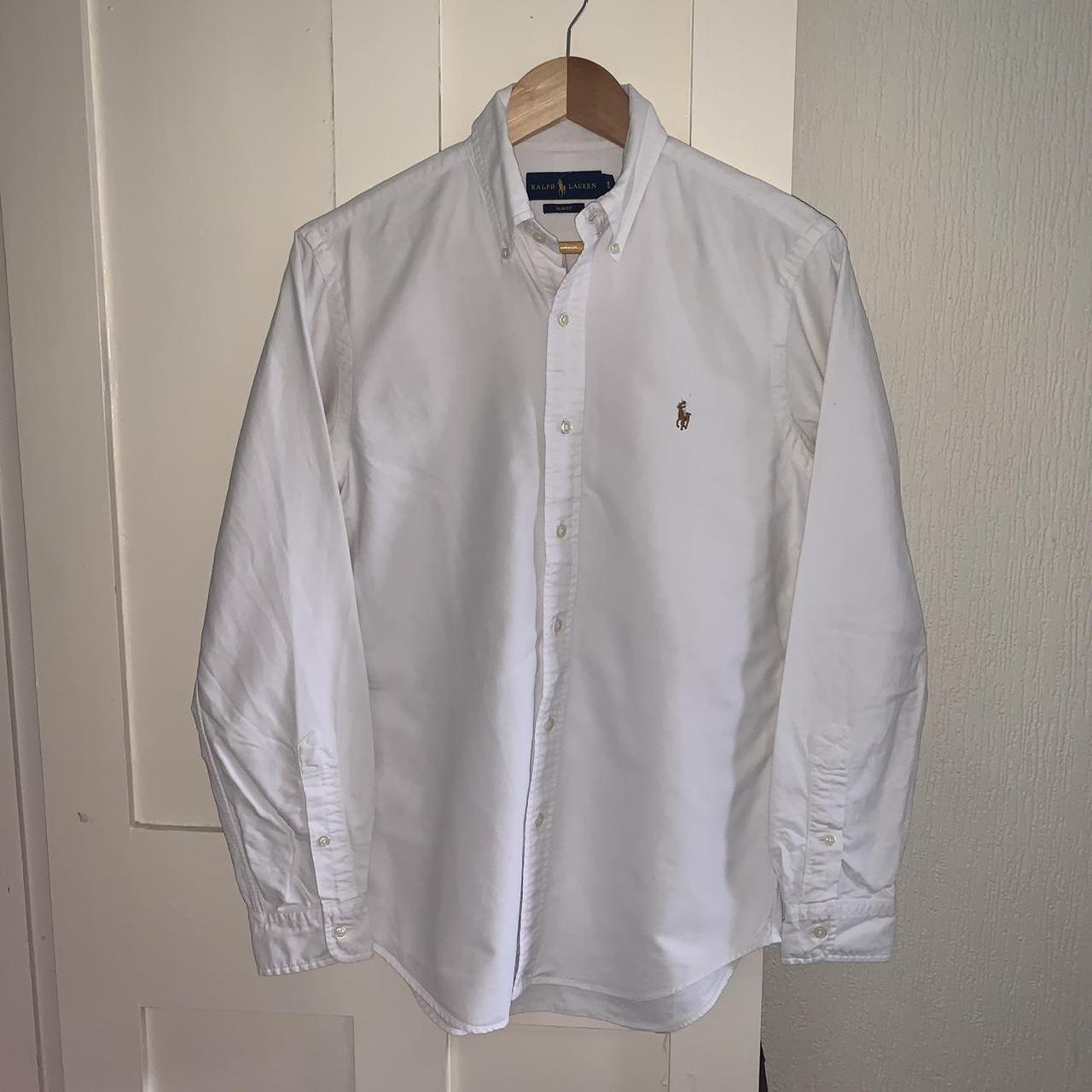 White Polo Ralph Lauren Button Down Shirt 📏 Men’s... | Depop