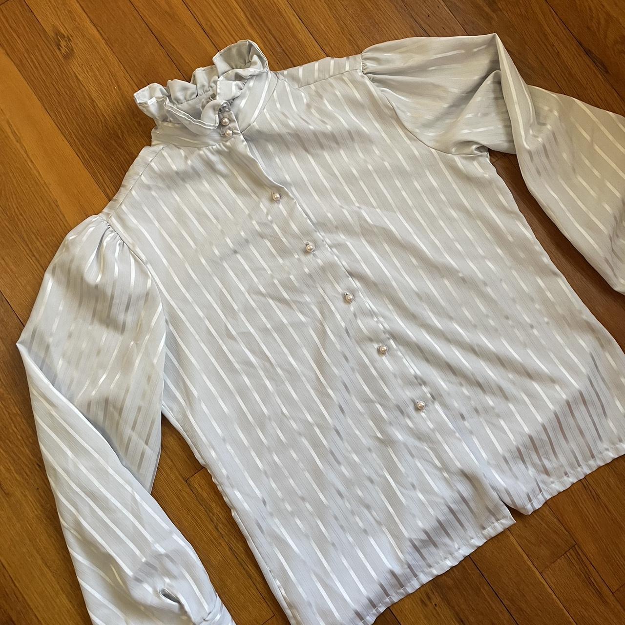 Vintage Rhapsody frilly long sleeve button up.... | Depop