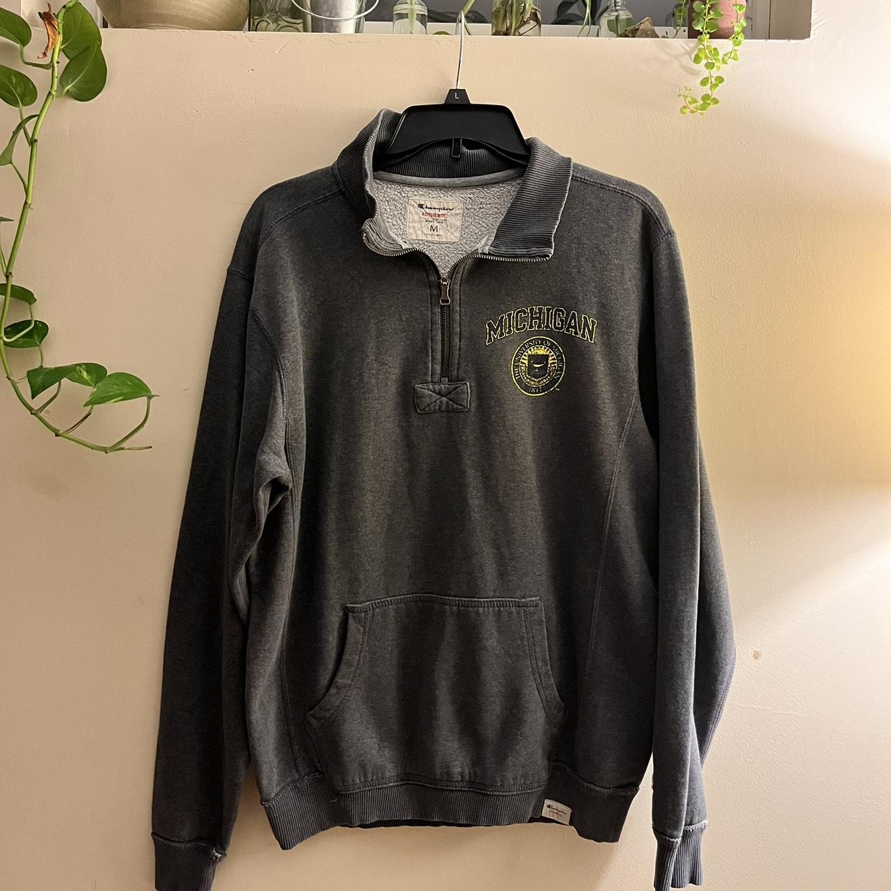 vintage michigan quarter zip #vintage #90s... - Depop