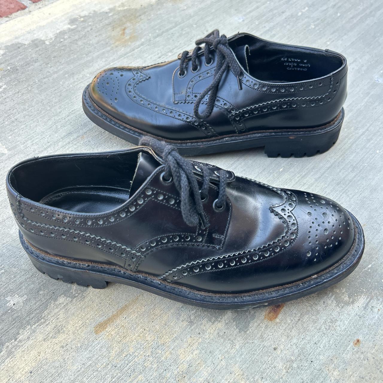 Prada Black Leather Brogue Oxford Shoe 🖤 UK 8 - Like... - Depop