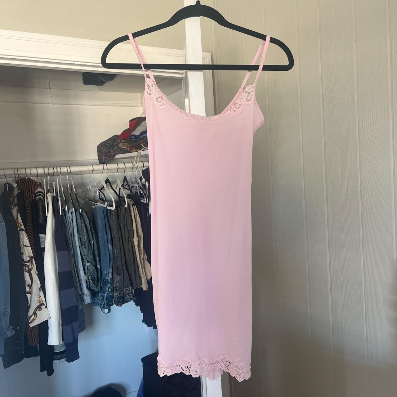 Skims lace slip dress size small. In color “cherry... - Depop
