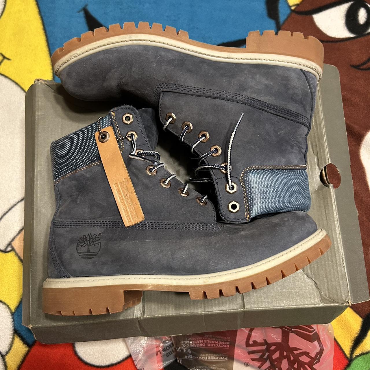Timberland Men's Navy Boots | Depop