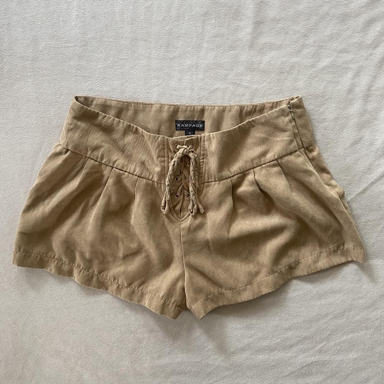 vintage tan suede rampage shorts Perfect for a... - Depop