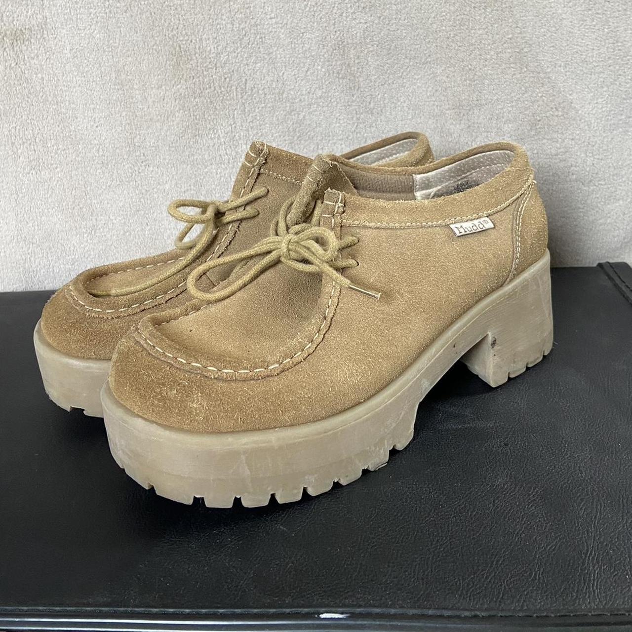 2000s Tan Suede Vintage Mudd Platform Shoes 👢 Size... - Depop