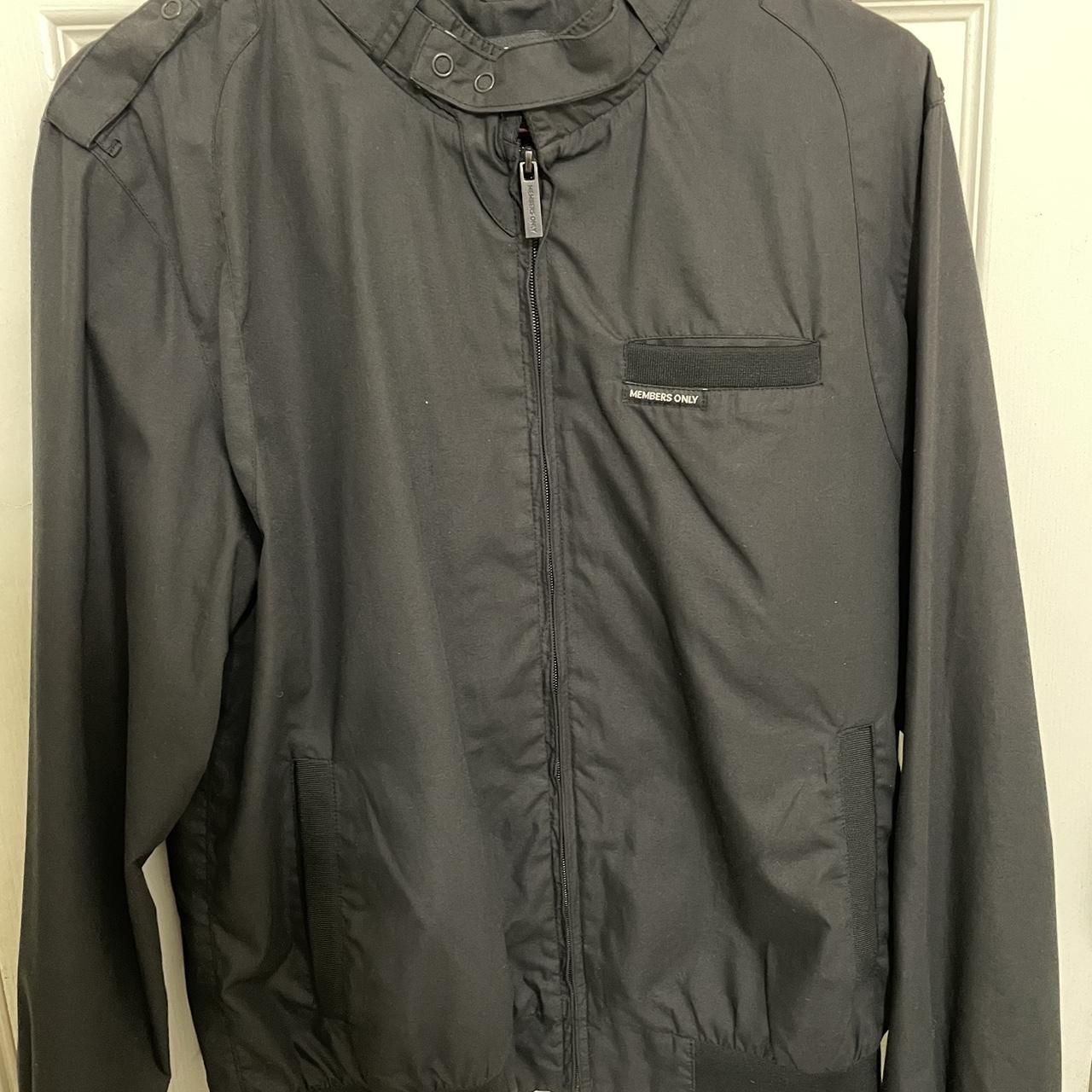 Members Only Iconic Racer Jacket Size... - Depop