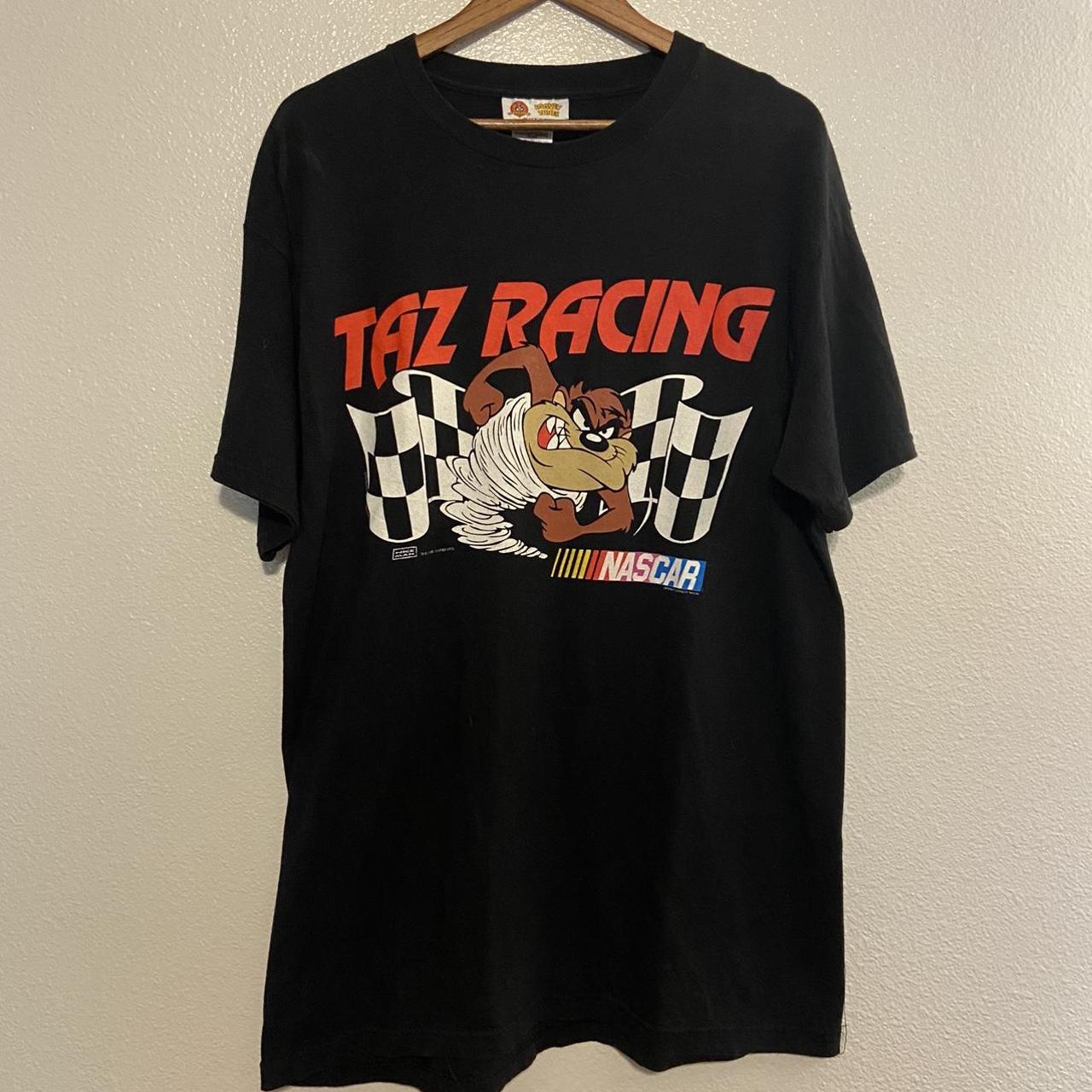 Vintage 1997 taz racing tee $40 Large - Depop