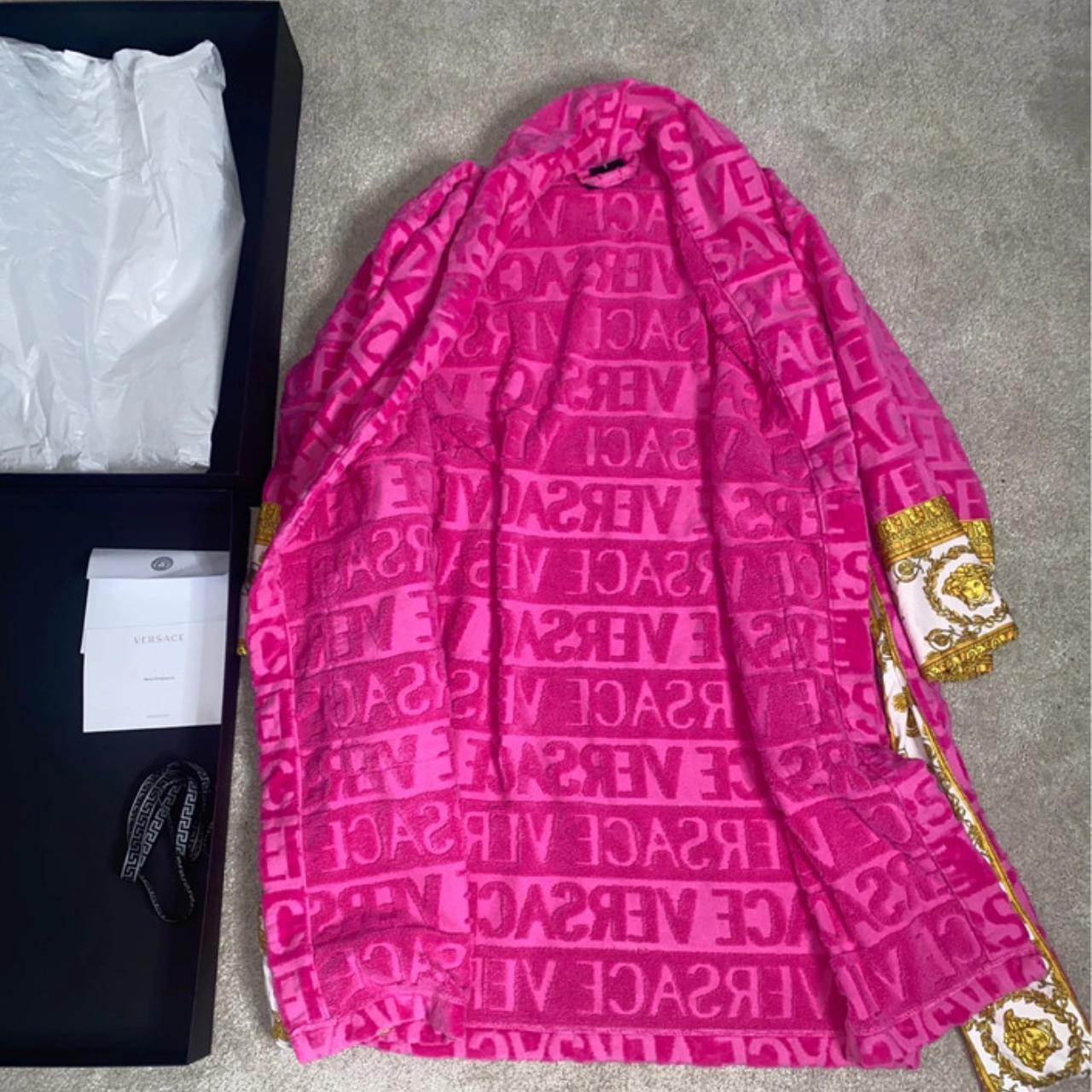 Versace Pink Baroque Bath robe Dressing gown -Not... - Depop