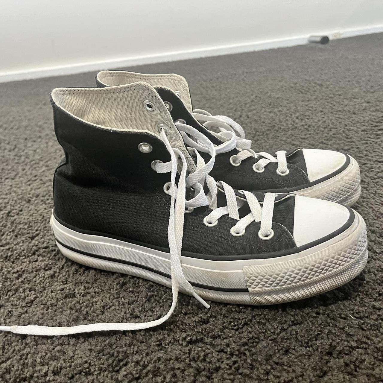 💌black platform converse sneakers💌 - worn a fair... - Depop