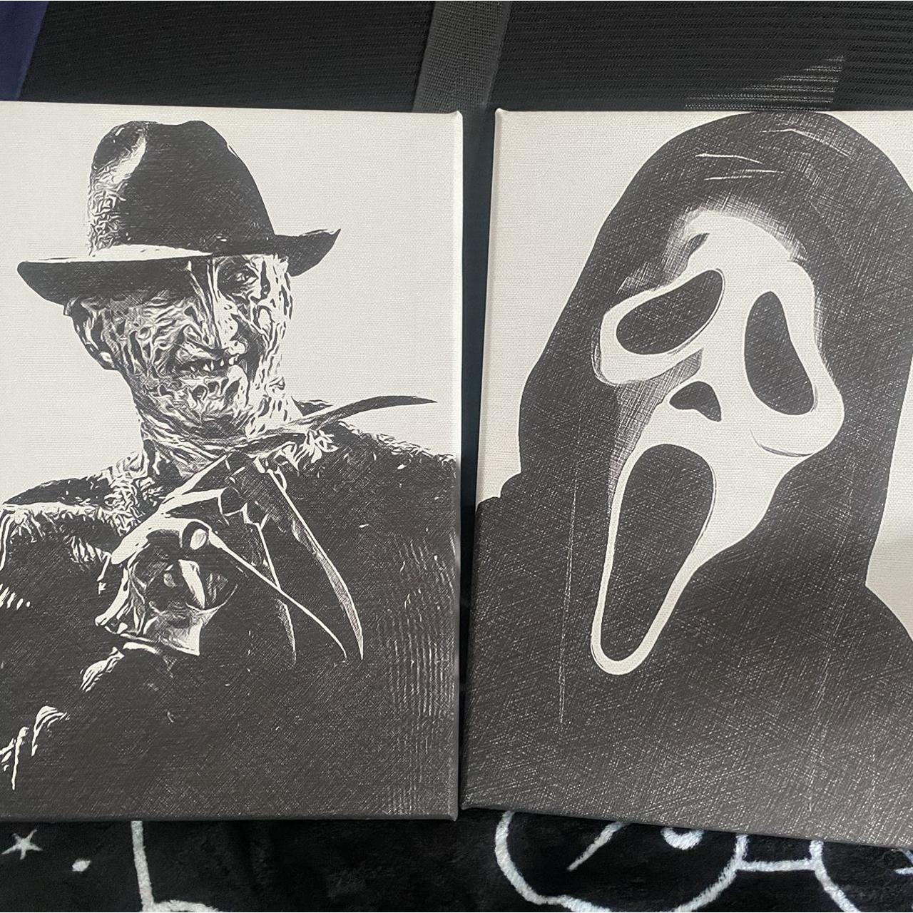 2 horror canvas prints with frame Ghostface /... - Depop
