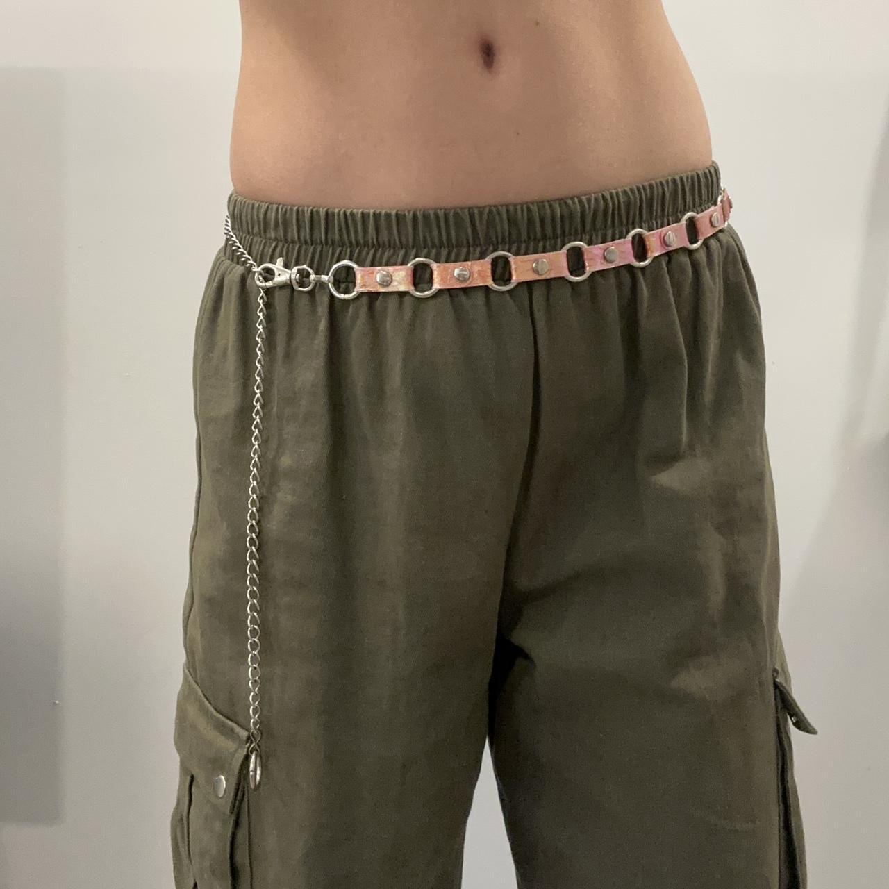 pink chain belt blokecore bloke chain belt y2k... - Depop