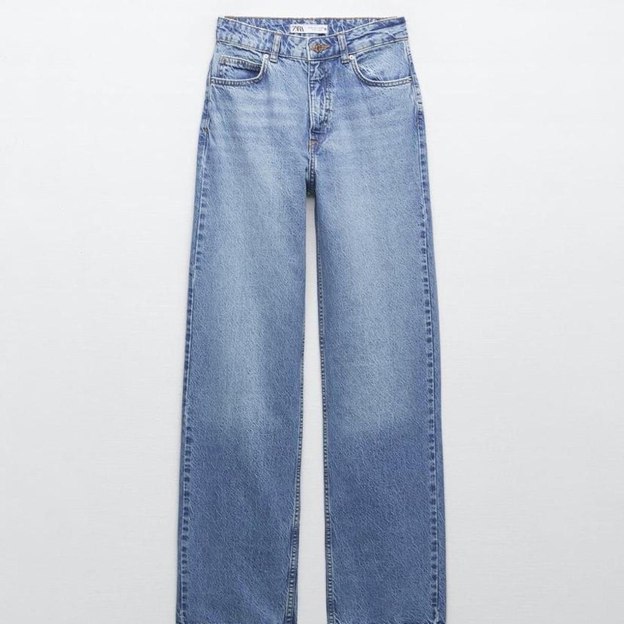 Zara Z1975 high rise straight jeans. Size 8. In... - Depop