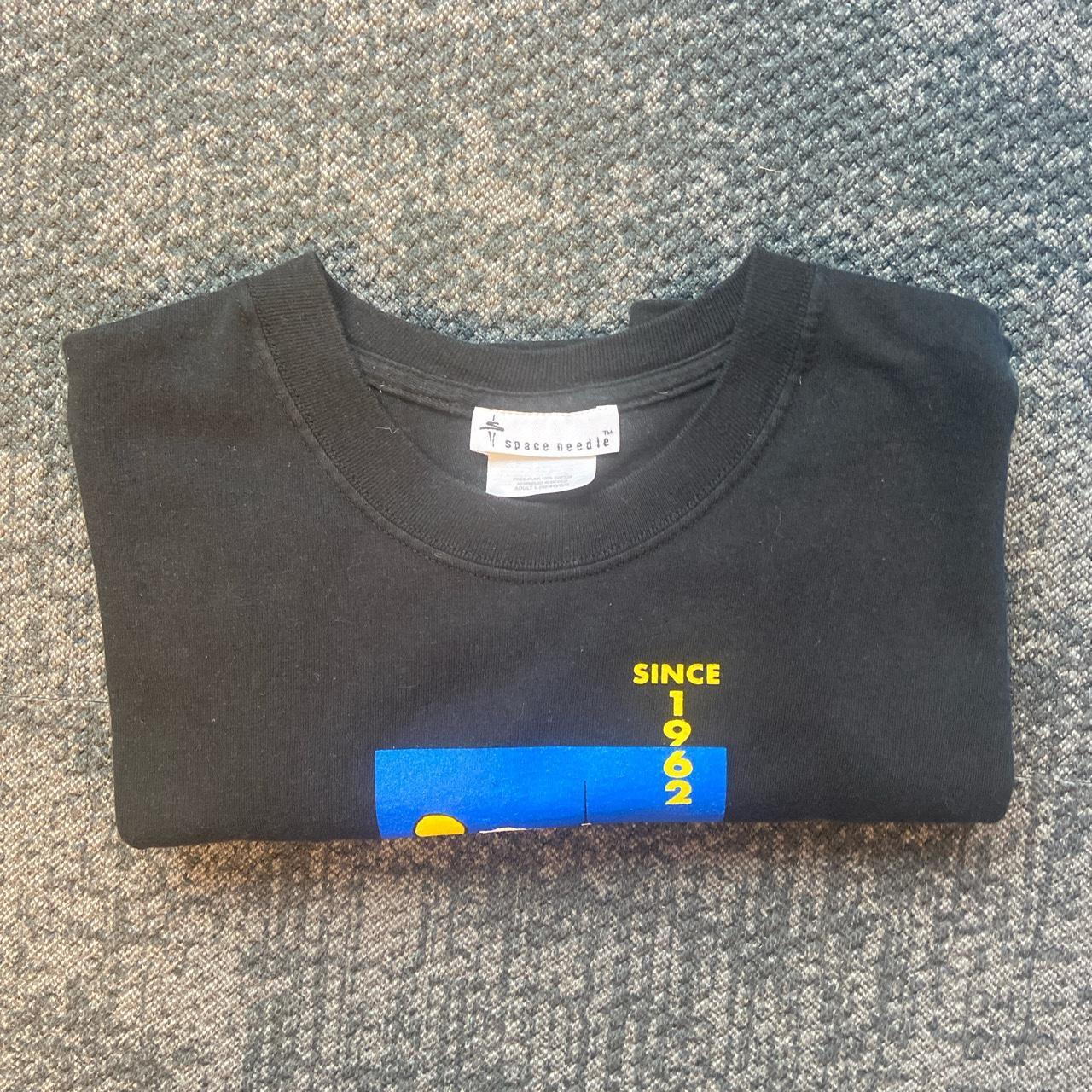 Heavy weight, Black, space needle Tee, 100% cotton.... - Depop