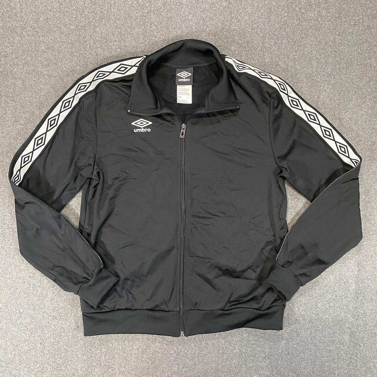 Umbro Men's Black and White Jacket | Depop