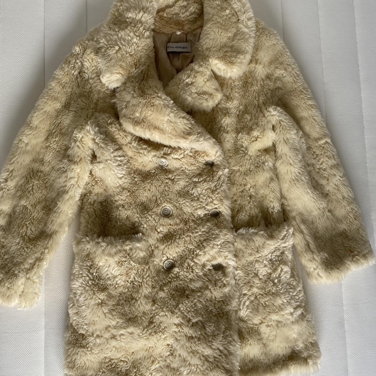 Miss Selfridge Cream Fur Coat - Small Super cosy... - Depop