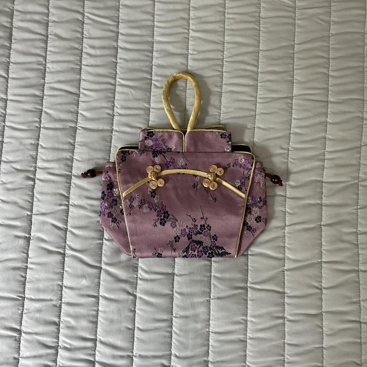 purple traditional Chinese purse (bought in... - Depop