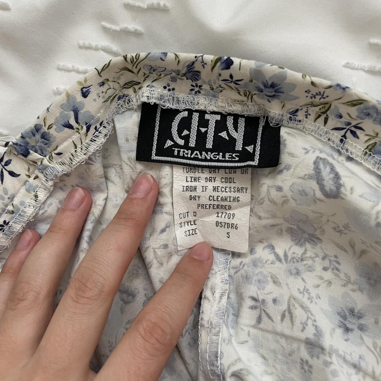 City Triangles vintage floral square neck mini... - Depop