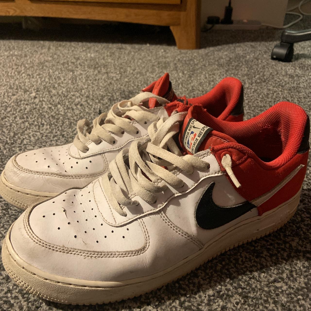 NBA Air Force 1 ‘07 LV8 Red’ Rare Air Force 1 shoe... - Depop