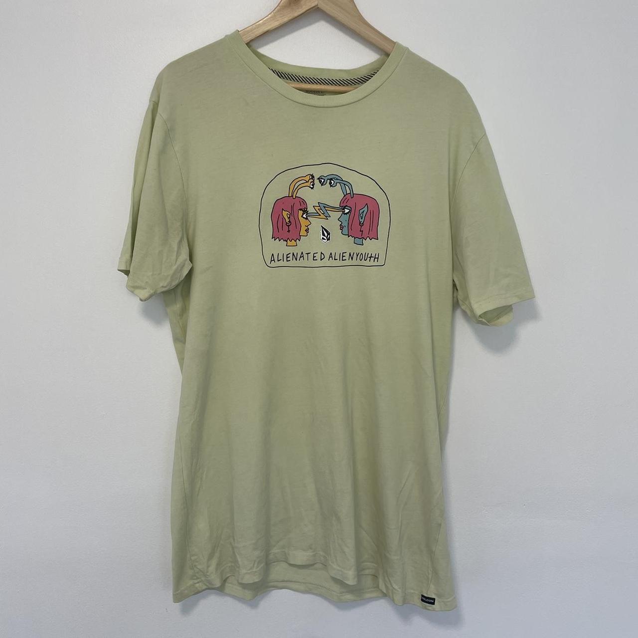 Volcom alienated youth tee. A fun print and colour - Depop