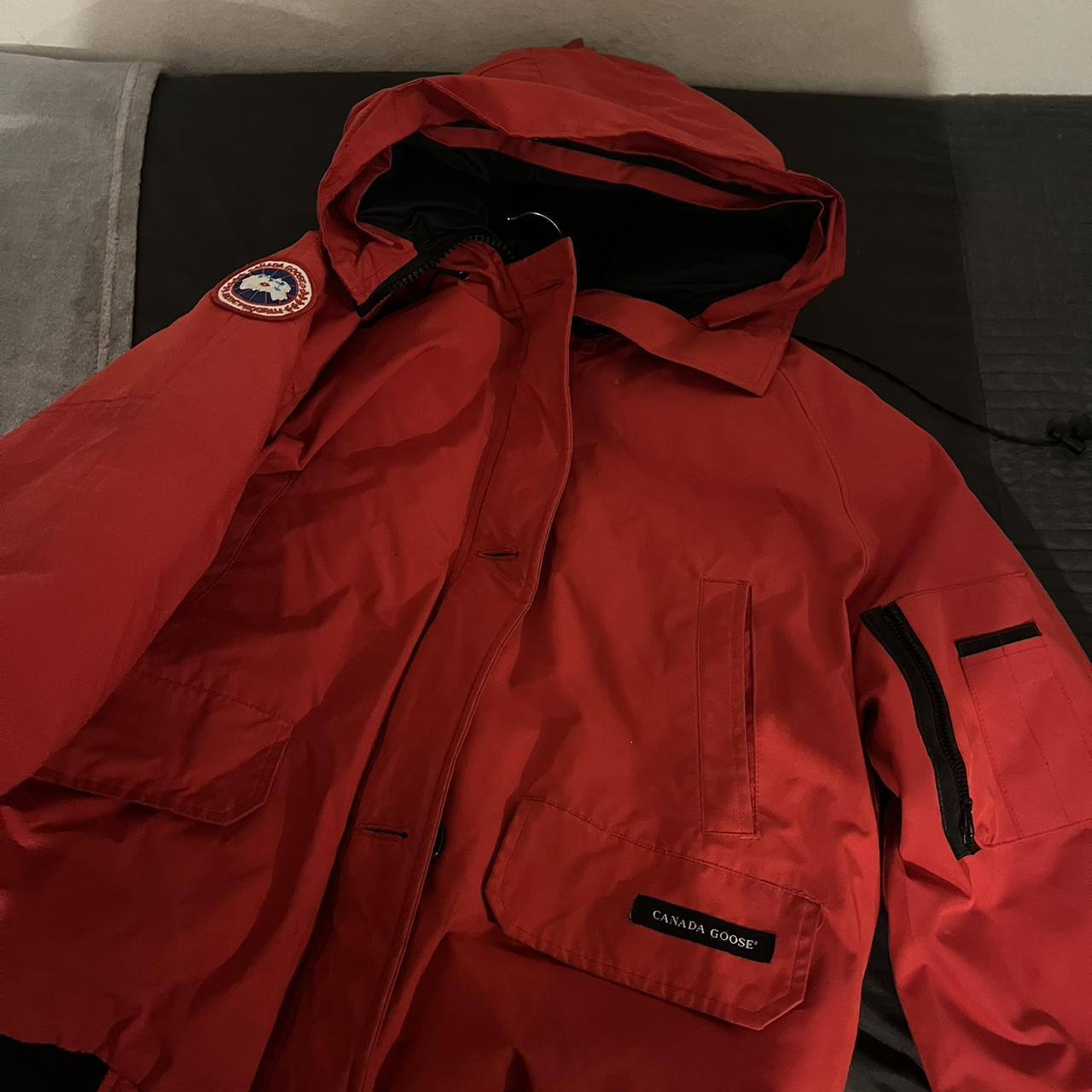 Red Canada goose Parka coat -smoke free home... - Depop