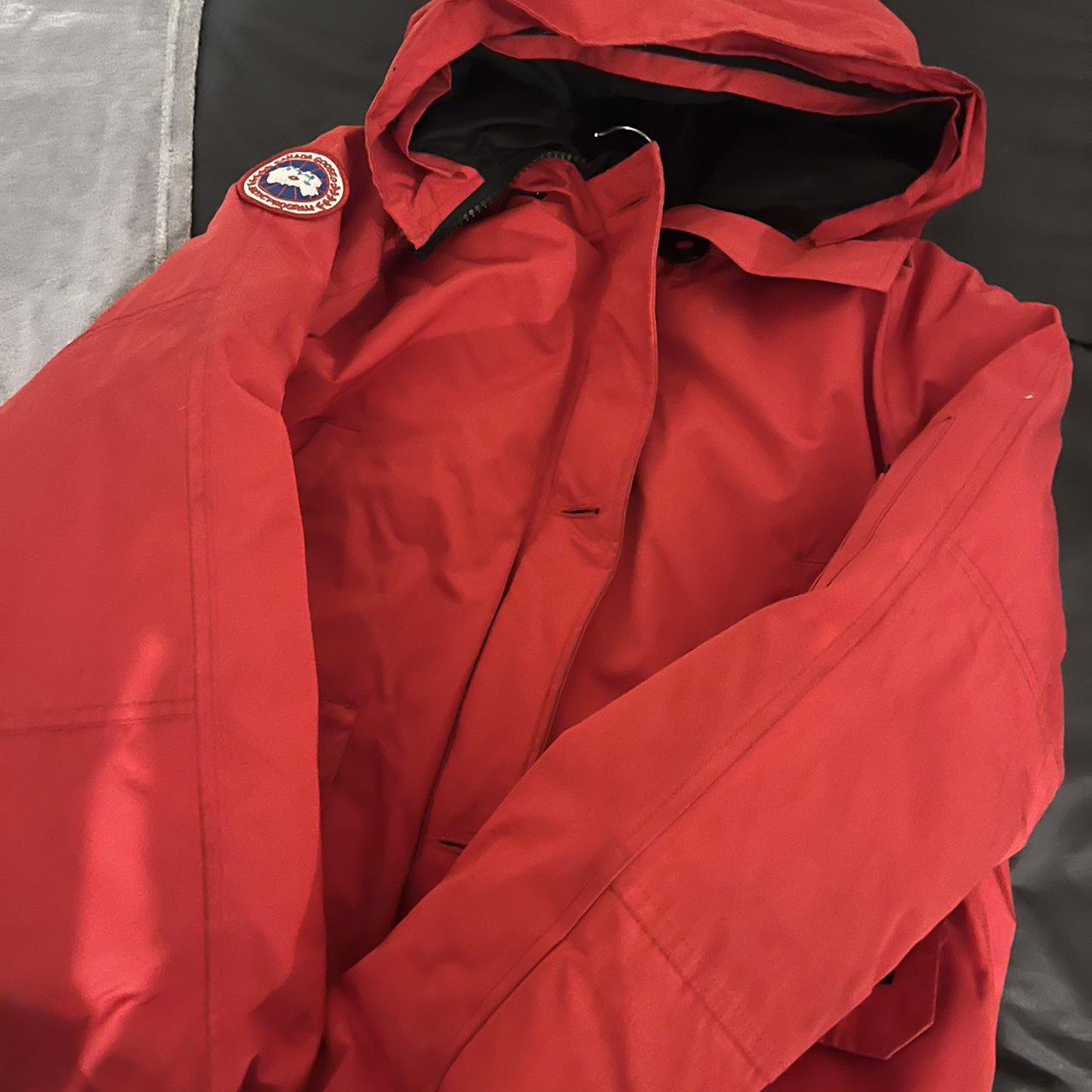 Red Canada goose Parka coat -smoke free home... - Depop
