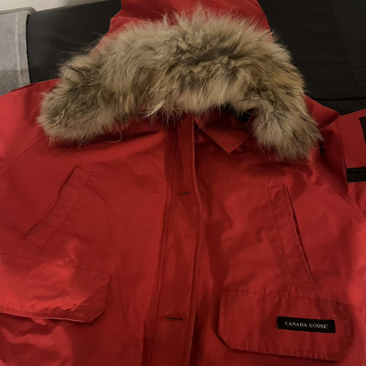 Red Canada goose Parka coat -smoke free home... - Depop