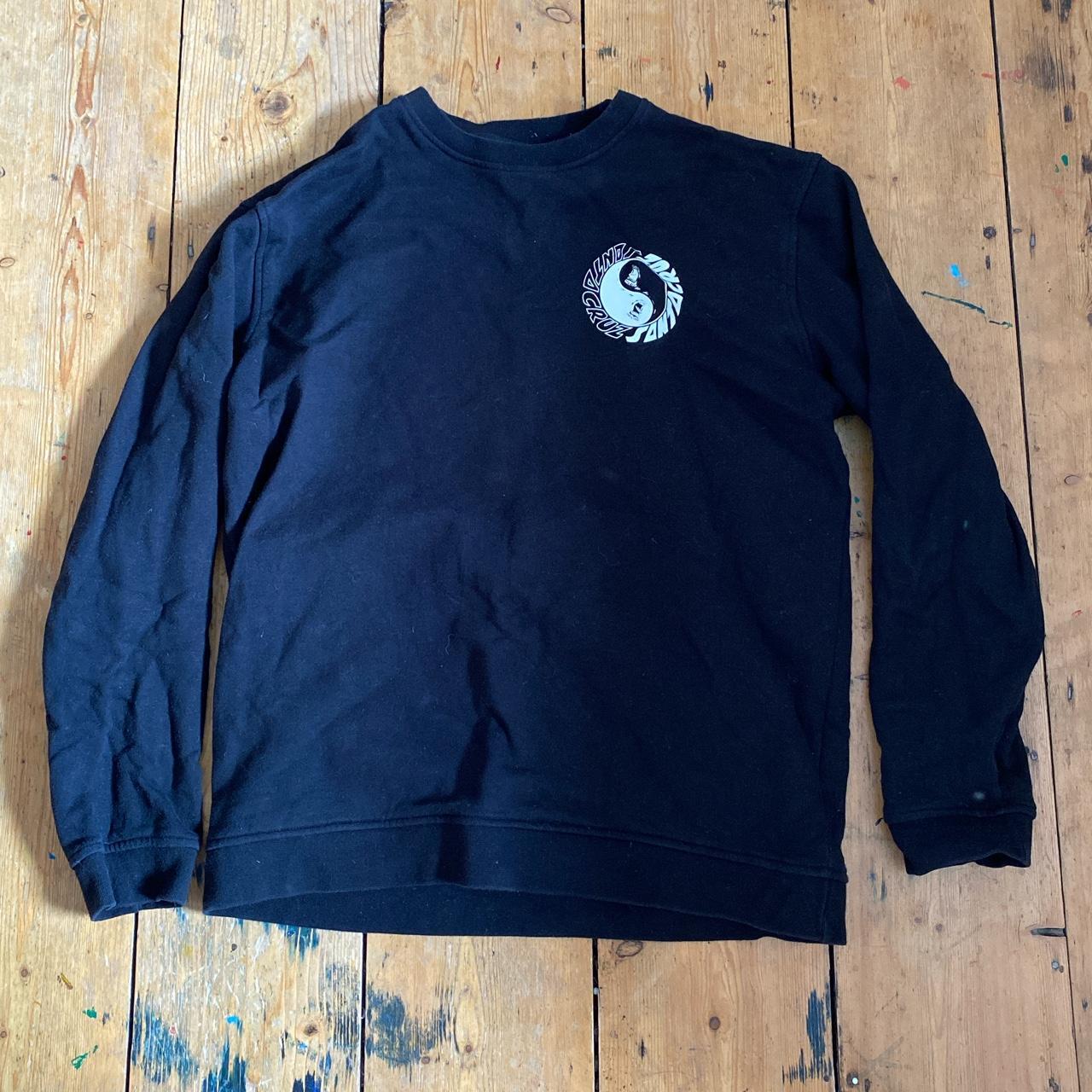 Black and white Santa Cruz sweatshirt Cool ying yang... - Depop
