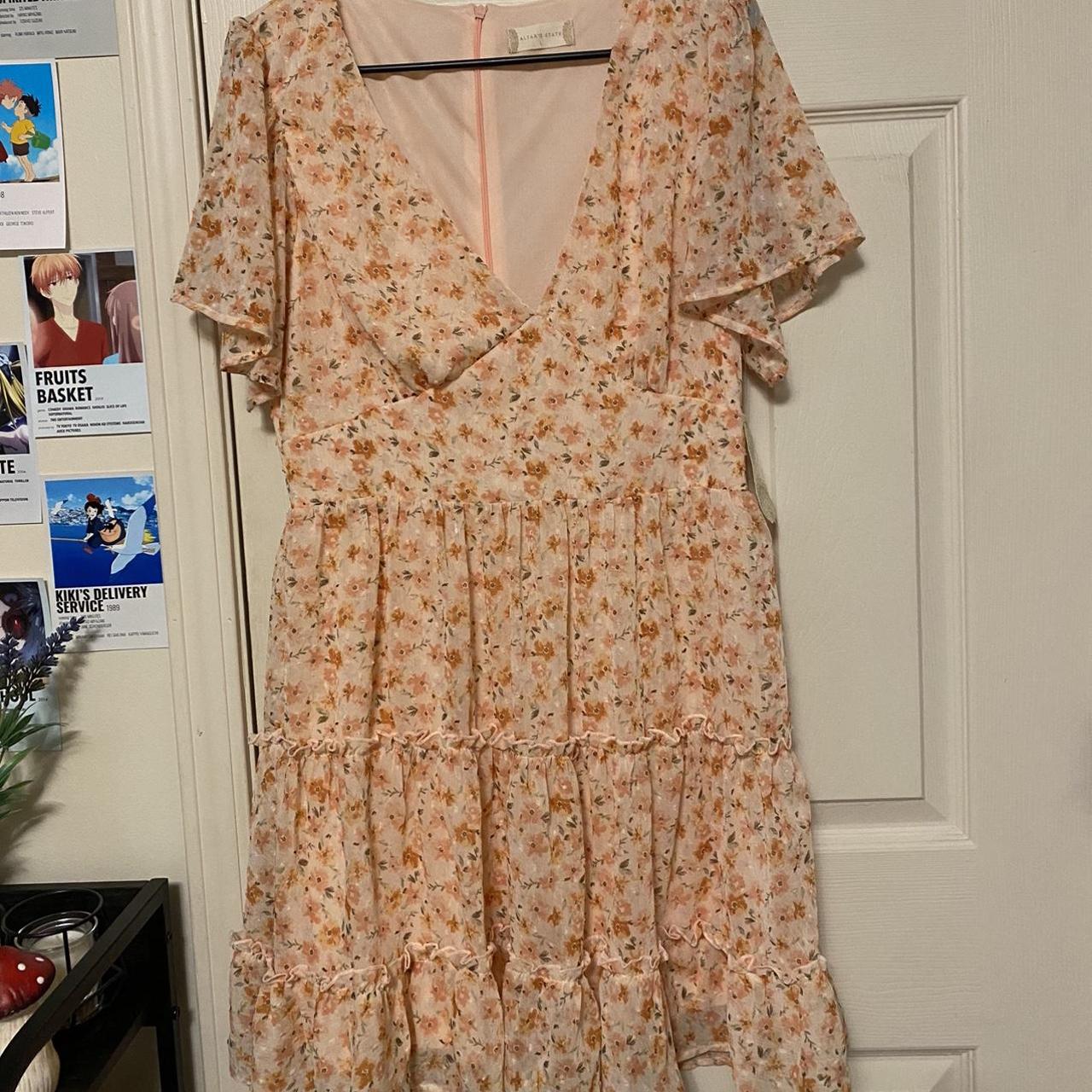 altar’d state floral dress — new with tags — only... - Depop