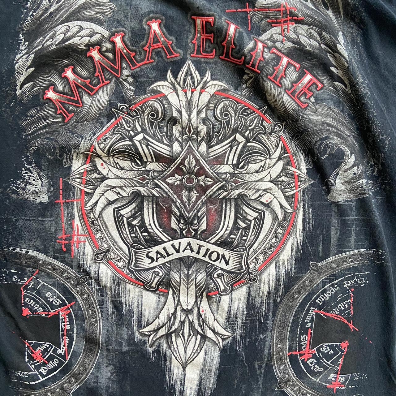 MMA Elite Salvation T Shirt double sided #emo... - Depop MMA Elite Salvation T Shirt double sided #emo... - Depop