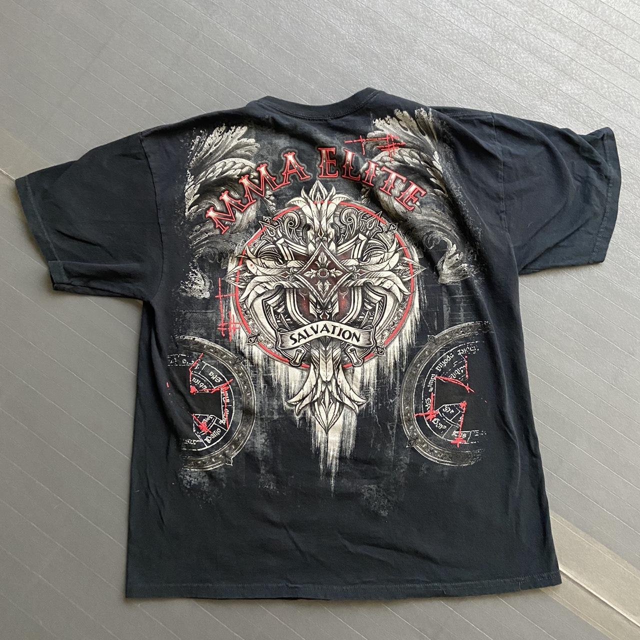 MMA Elite Salvation T Shirt double sided #emo... - Depop MMA Elite Salvation T Shirt double sided #emo... - Depop
