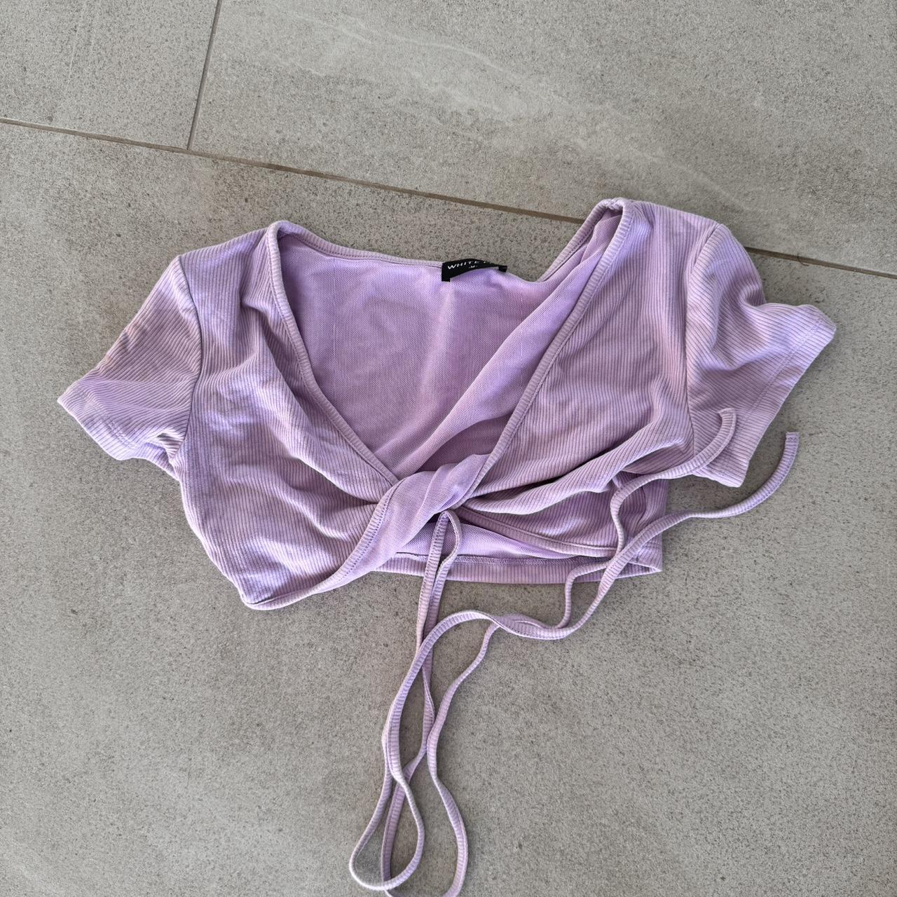 White fox crop top - Depop