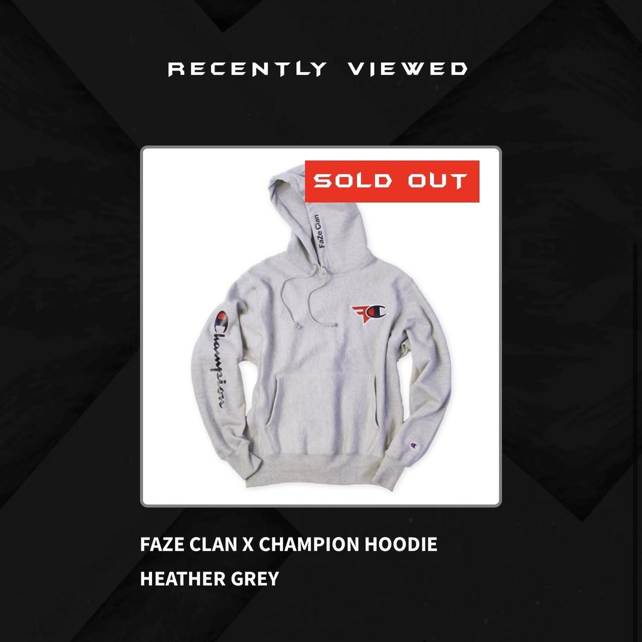 FaZe Clan x Champion Hoodie. Size small. Reverse... - Depop